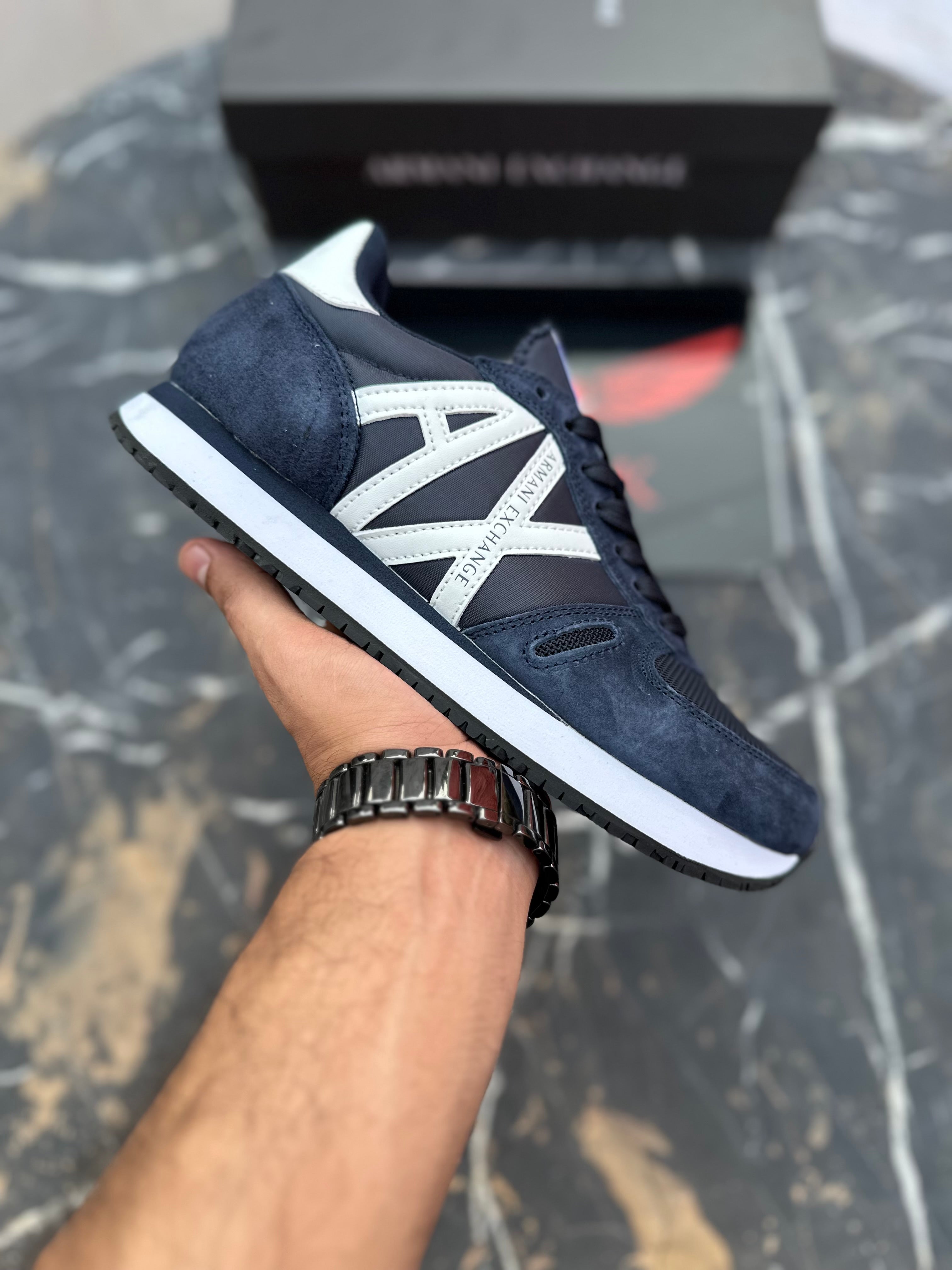 AX trainers-Navy – Shooz.pk